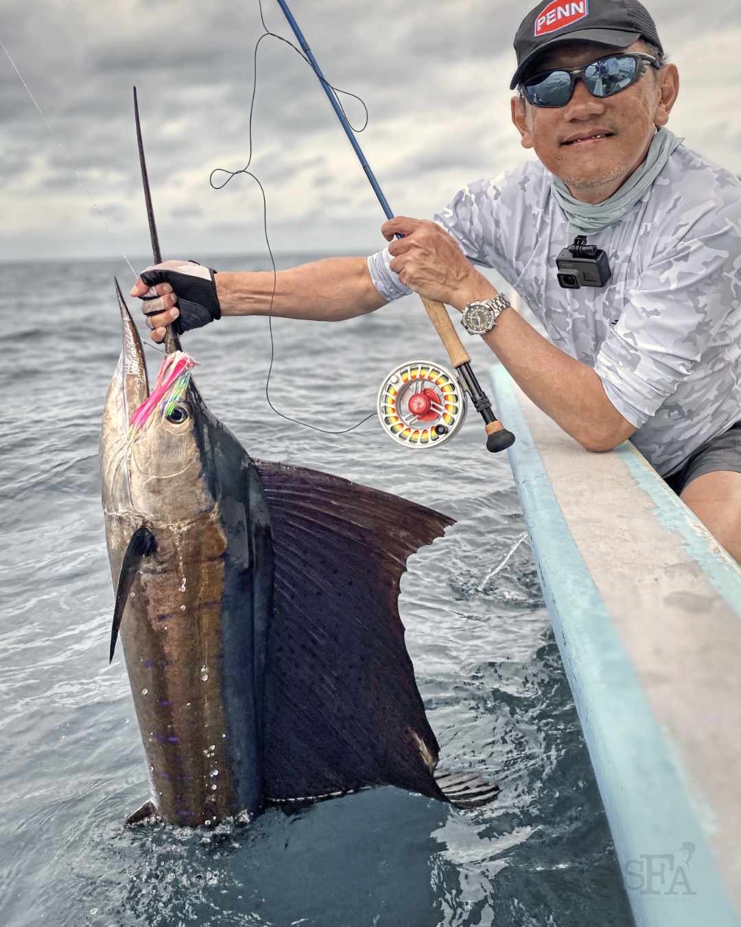 Fly Fishing for Sailfish in Kuala Rompin Malaysia - Sport Fishing Asia